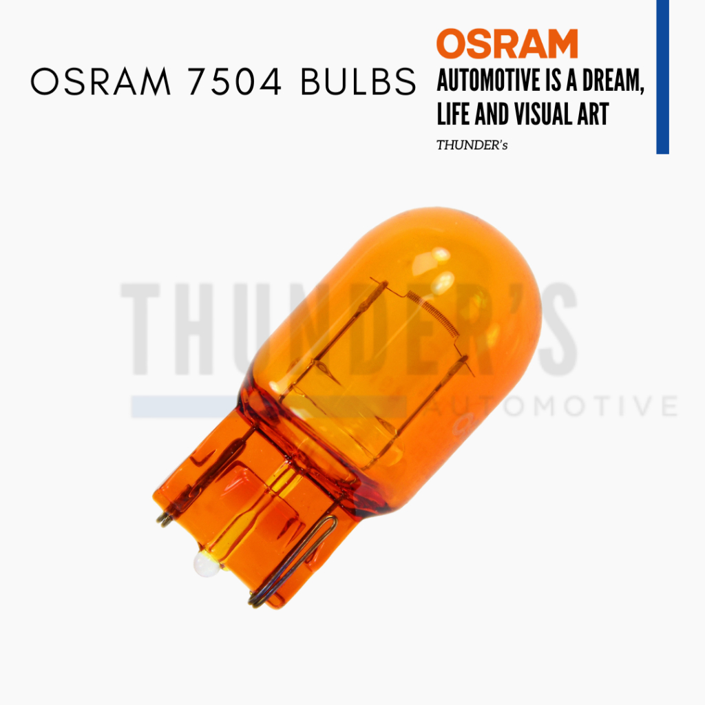 ยกกล่อง 10 ดวง Osram 12V T20 Osram หลอดไฟ 1 ไส้เสียบส้ม 7504 | Shopee ...