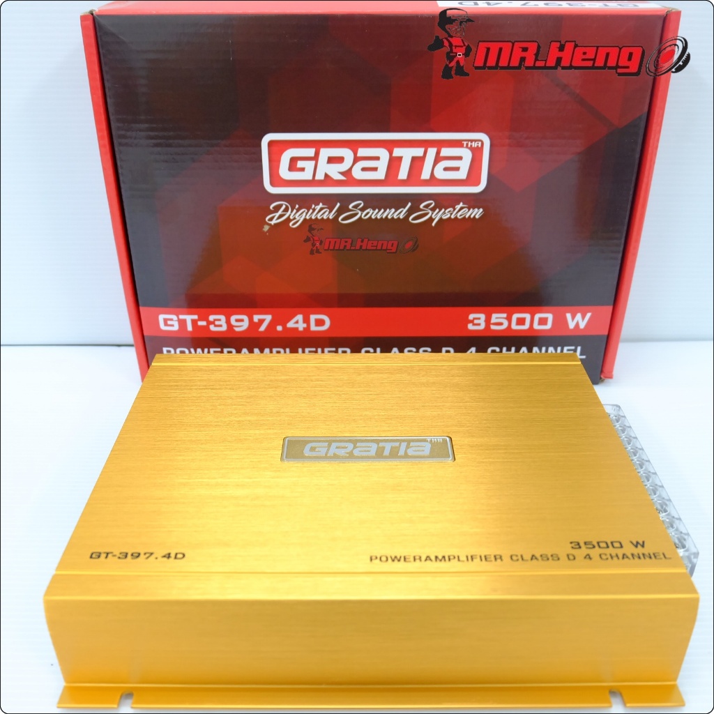 พาวเวอร์แอมป์ 4ch แอมป์รถยนต์ คลาสดี 4CH Gratia GT-397.4D 3500W คลอสในตัวแรงๆ ของใหม่ | Shopee ...