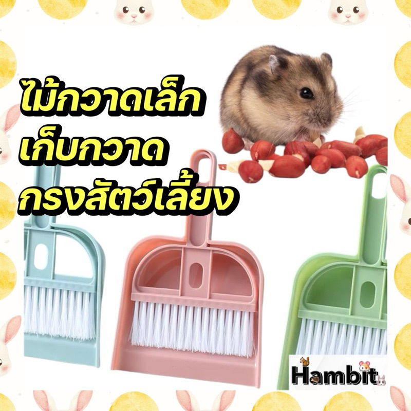 Hambit. ไม้กวาดเล็ก กวาดผงใต้โต๊ะ กวาดในกรงสัตว์เลี้ยง | Shopee Thailand