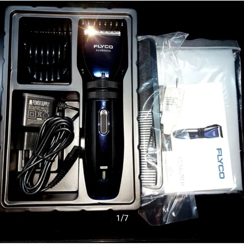 flyco ปัตตาเลี่ยนไฟฟ้าfc5809thแถมผ้าคลุมและหวี | Shopee Thailand