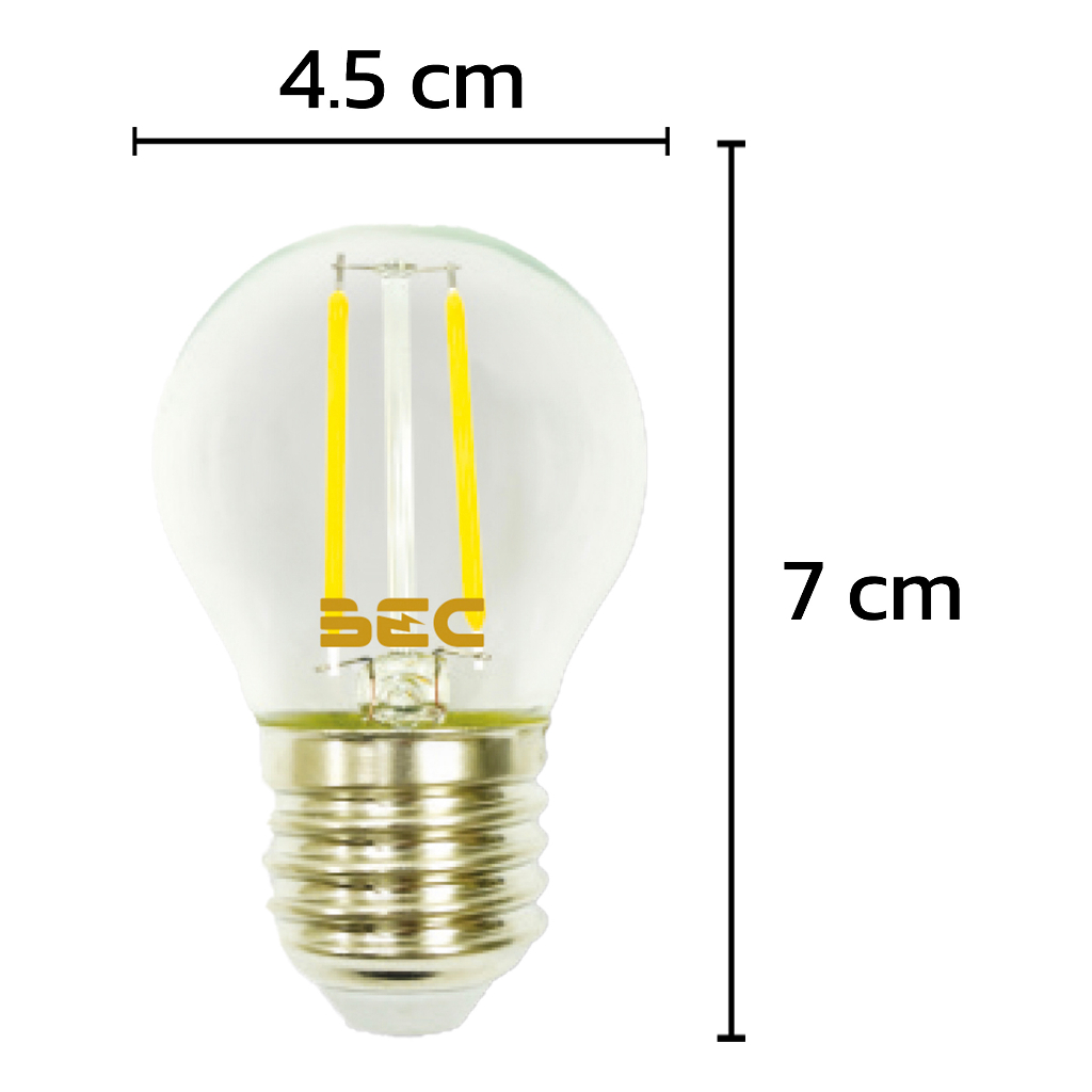 BEC หลอด LED VINTAGE 2W แสงวอร์มไวท์ แก้วสีชา และแก้วใส | Shopee Thailand