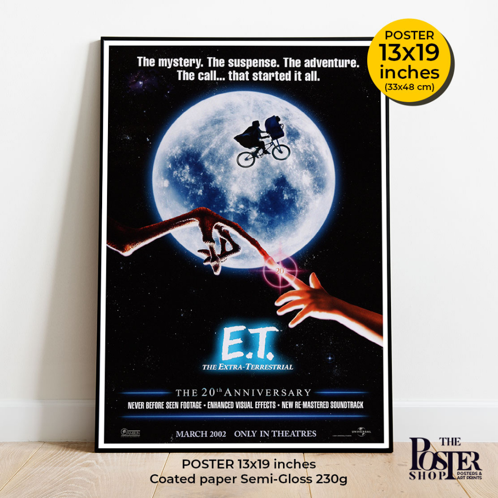 E.T. the Extra-Terrestrial Poster โปสเตอร์ภาพยนต์ อี.ที. เพื่อนรัก ภาพ ...