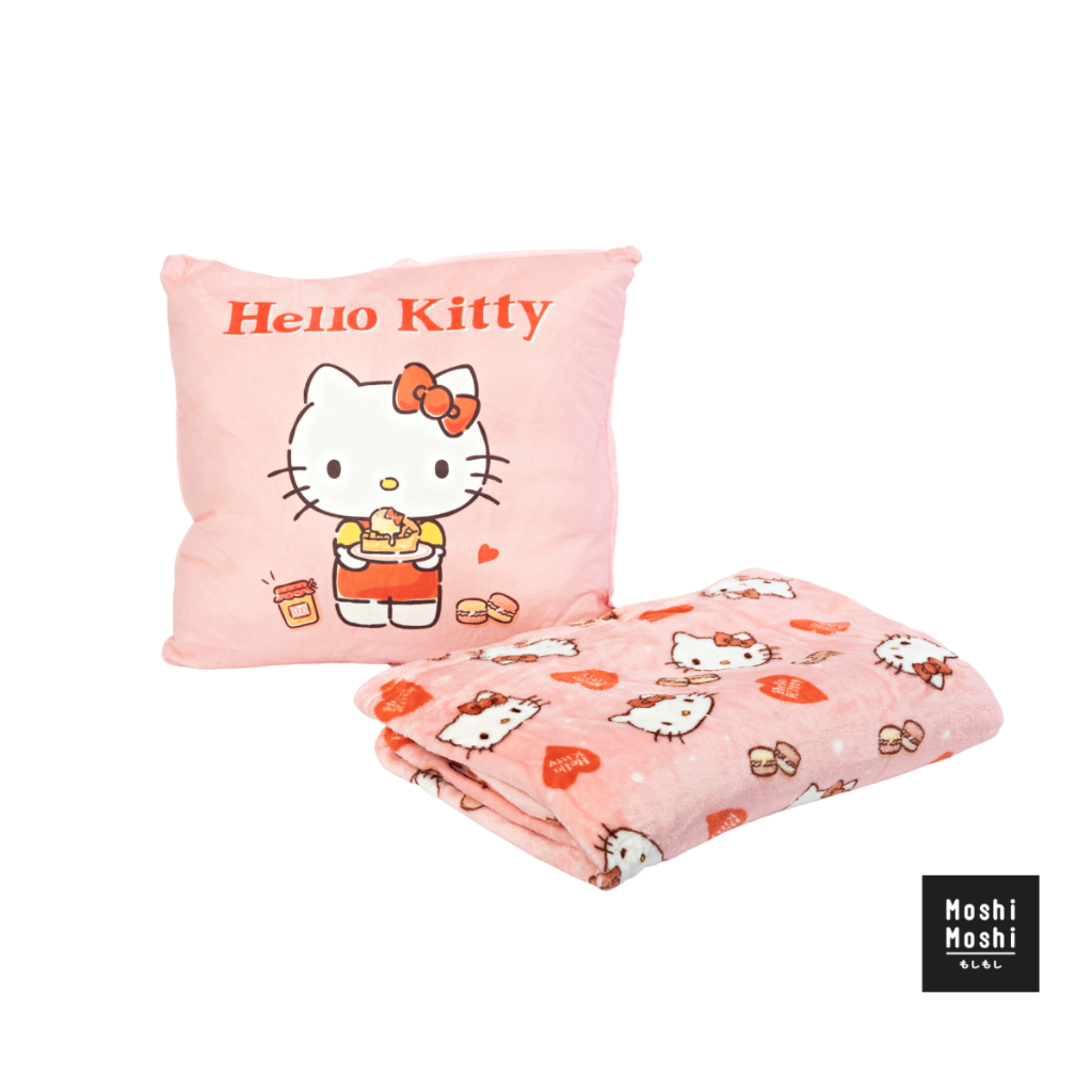 Moshi Moshi หมอนผ้าห่ม หมอนผ้าห่มขนาดพกพา ลาย Hello Kitty ลิขสิทธิ์แท้ ...