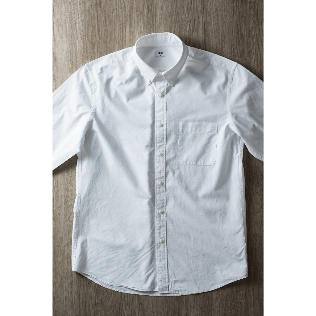 เสื้อเชิ้ต UNIQLO MUJI GU สีขาว ผ้า COTTON ผ้าบางไม่ร้อน ถูกกว่าซื้อมือหนึ่ง | Shopee Thailand