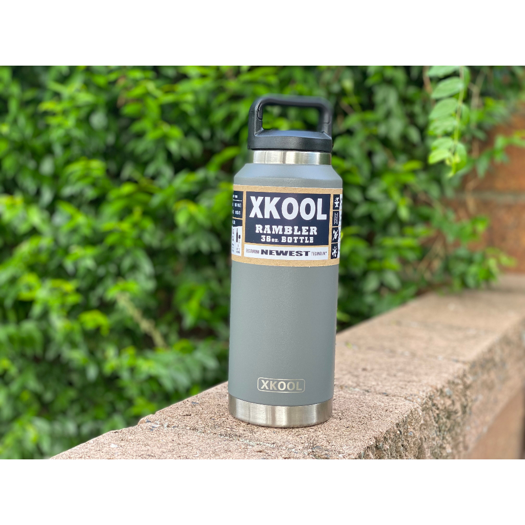 กระติกน้ำXkool ขนาด 36Oz เก็บอุณหภูมิความเย็น,ร้อนสีพื้นไม่มีไอน้ำเกาะข้างนอกแก้ว มีlogoทุกใบคะ ...