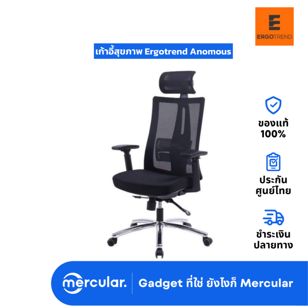 เก้าอี้สุขภาพ Ergotrend Anomous | Shopee Thailand