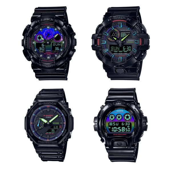 G-SHOCK l Virtual Rainbow Series l GA-100RGB-1A,DW-6900RGB-1,GA-2100RGB ...