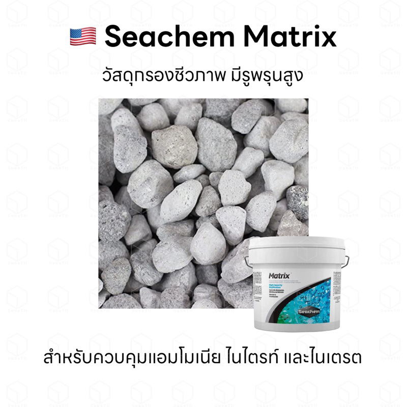 แบ่งขาย 🇺🇸 Seachem Matrix วัสดุกรองชีวภาพ ควบคุมแอมโมเนีย ไนไตรท์ และไน ...
