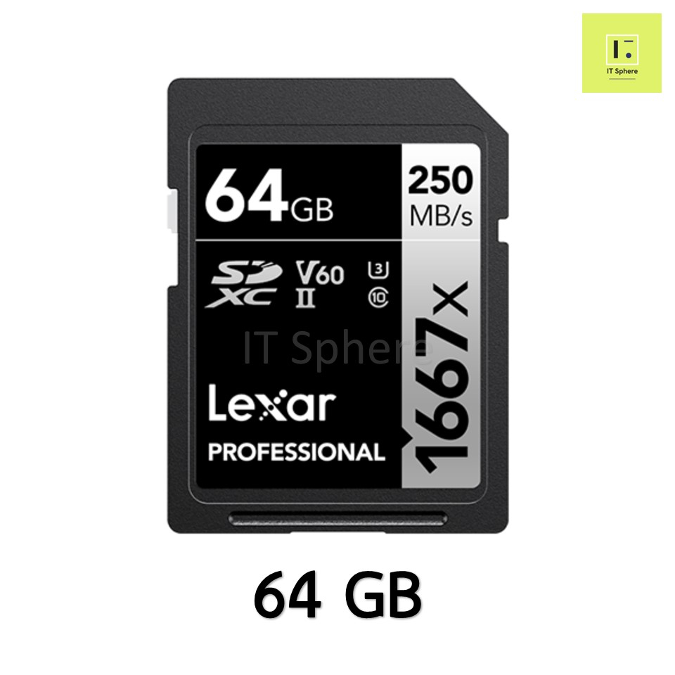 Lexar Professional 1667x SDXC UHS-II U3 V60, 64GB 128GB 256GB SD CARD ...