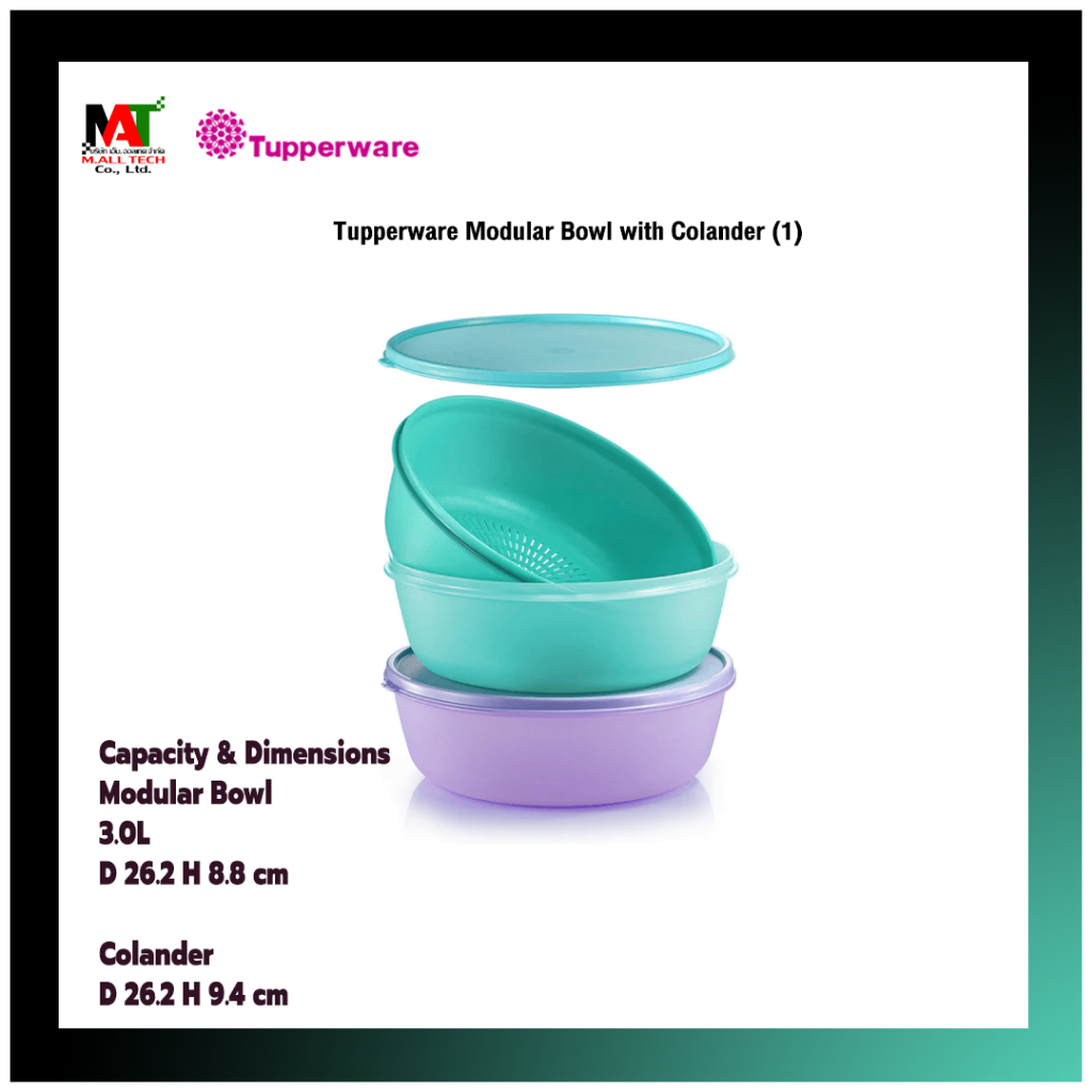 ภาชนะบรรจุอาหาร Tupperware รุ่น Modular Bowl with Colander 3L ได้ทั้ง ...