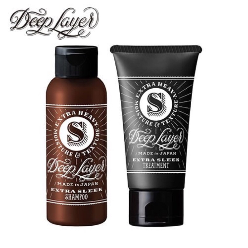Deep Layer Extra Sleek Shampoo 80 ml/Treatment 60 g แชมพู ครีมนวดผม สำหรับผมเส้นเล็ก แห้งเสีย ...