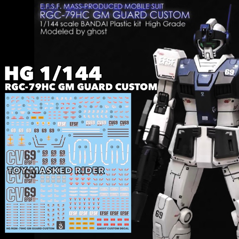 ⬛️ดีคอลน้ำ GHOST DECAL EG HG 1/144 RGM-79HC GM GUARD CUSTOM | Shopee ...
