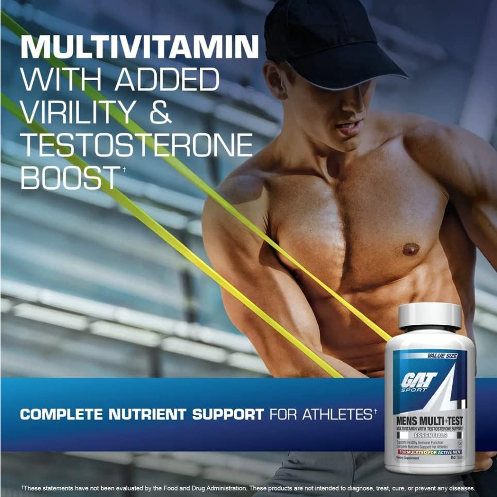 GAT Sport Men's Multi + Test, Premium Multivitamin 60 Tablets วิตามิน ...