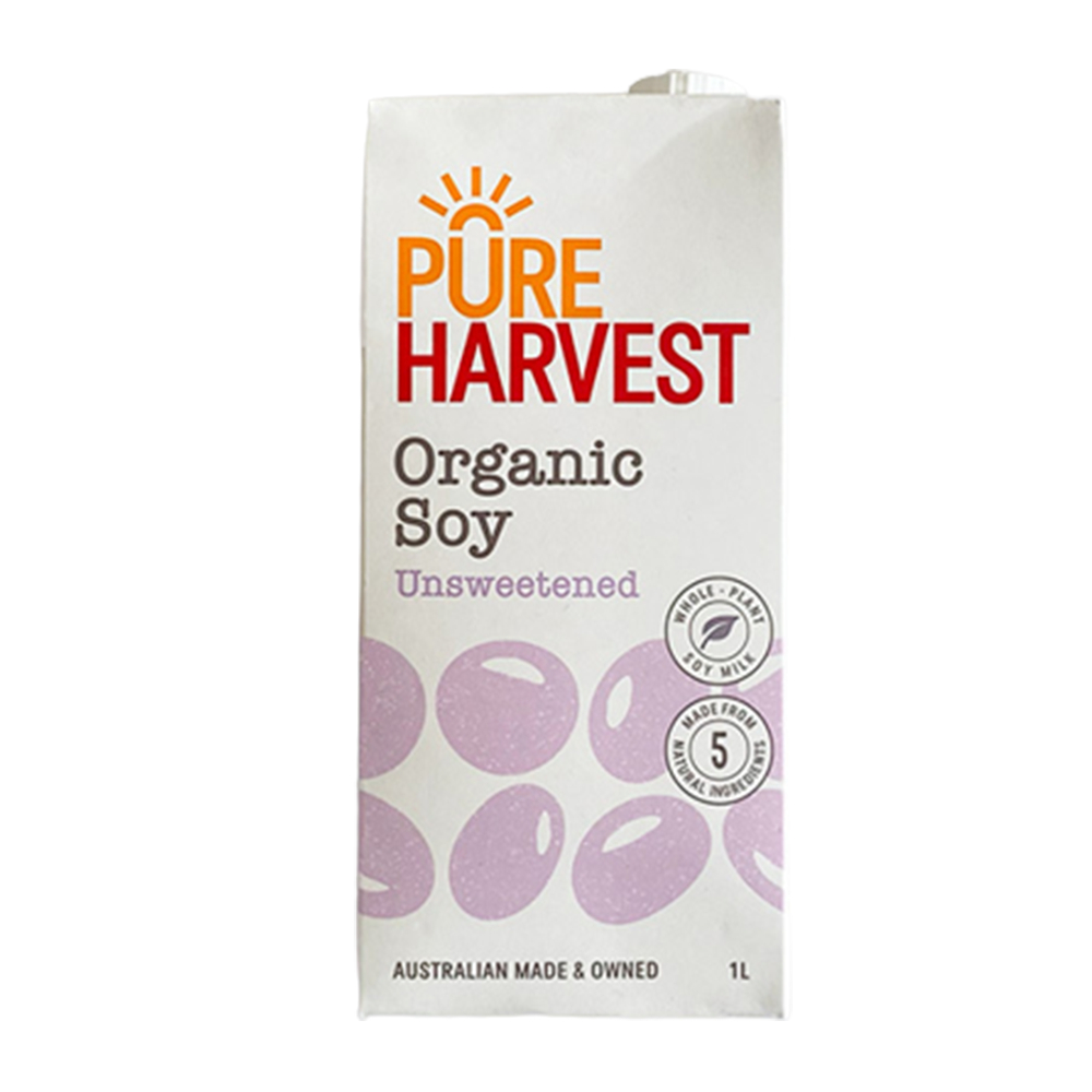 Pure Harvest Organic Soy Unsweetened Milk 1L นมถั่วเหลือง ออแกนิค ไม่ ...