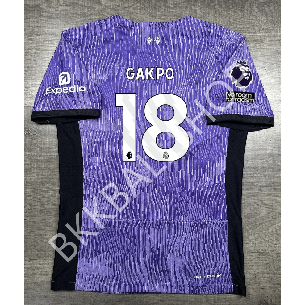 Player - เสื้อฟุตบอล ลิเวอร์พูล Third เยือนสาม 2023/24 เกรดนักเตะ พร้อมอาร์ม EPL 18 GAKPO ...