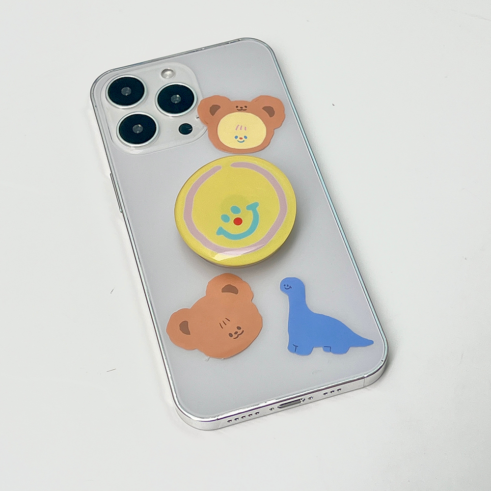 Happy smile griptok ที่ติดหลังมือถือหน้ายิ้ม | Stickwithme4ev | Shopee ...