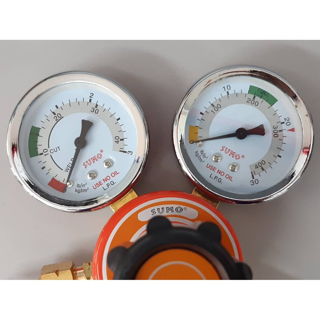เกจ์แก๊ส LPG Regulator ซูโม่ Sumo แบบ 2 หน้าปัด (หน้าปัดเกจ์ 2 นิ้ว ...