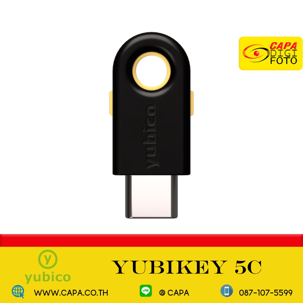 YubiKey 5C - Security Key ใช้ป้องกันการโดนแฮกบัญชี Facebook, Gmail ...