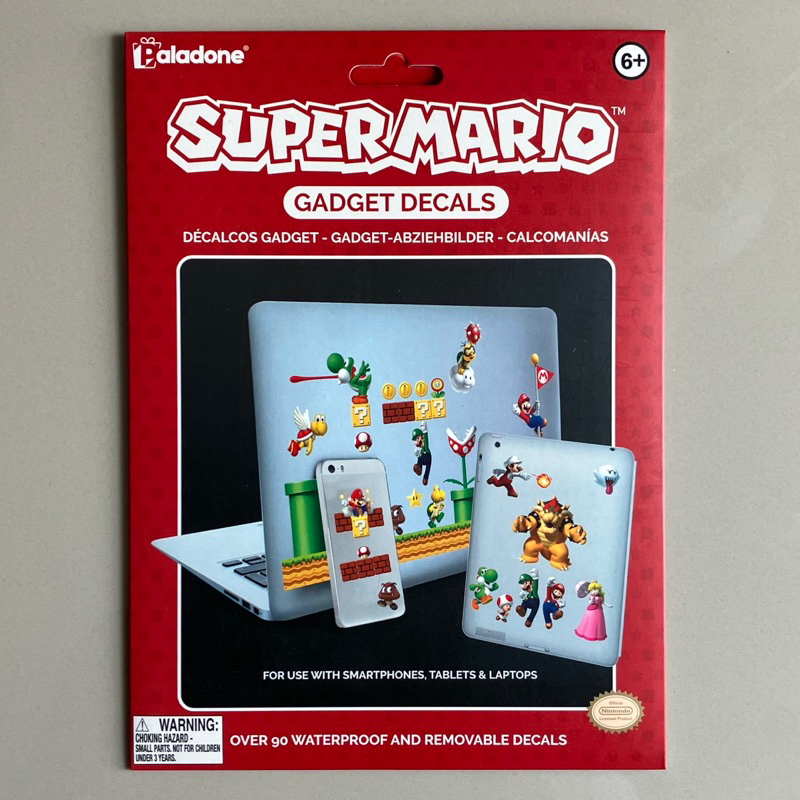 Paladone Super Mario Bros. Gadget Decals - Vinyl Sticker Clings - 4 ...