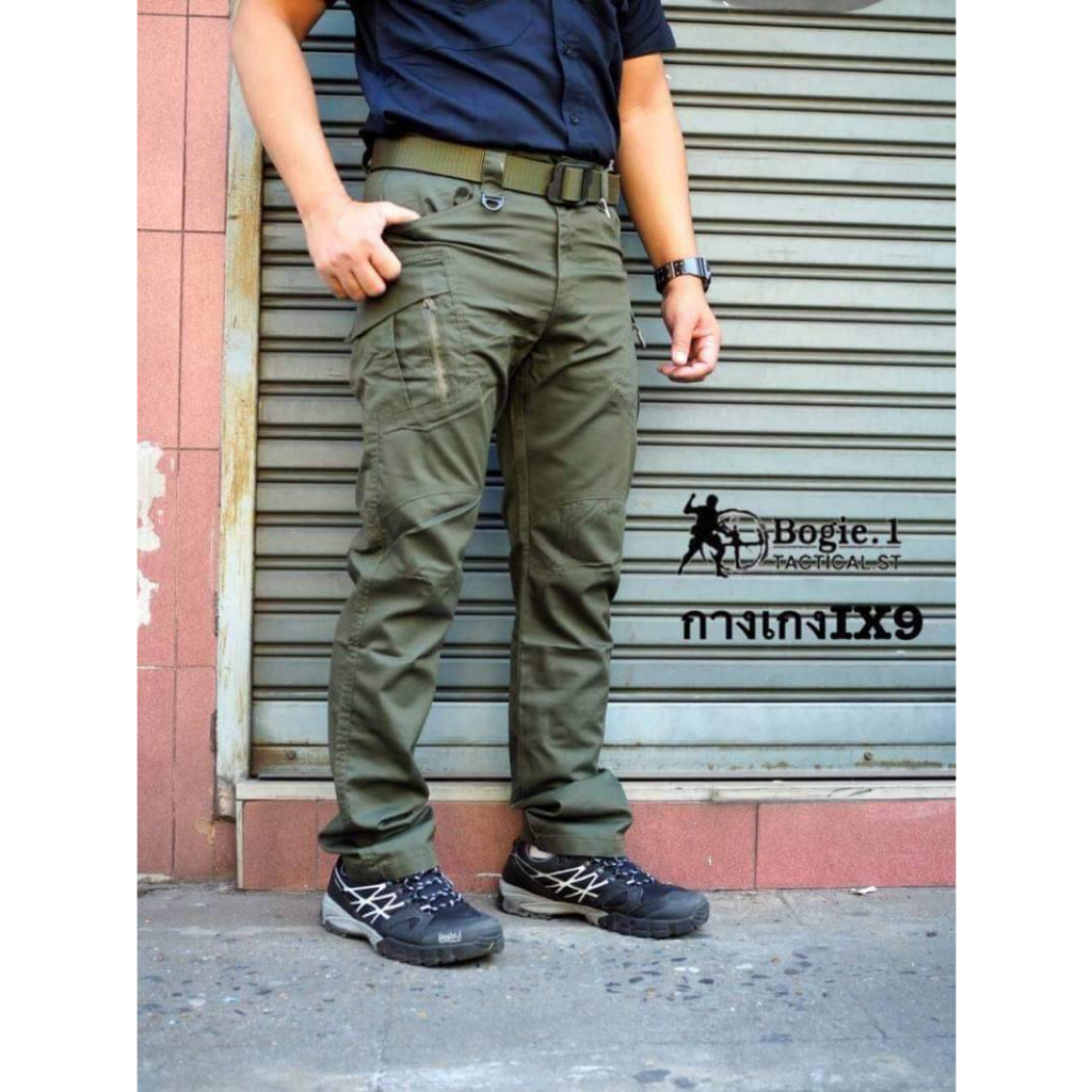 Bogie1 กางเกงยุทธวิธี IX9 ขายาว คาร์โก้ ผ้าลายตาราง กันละอองน้ำ Tactical Pants | Shopee Thailand