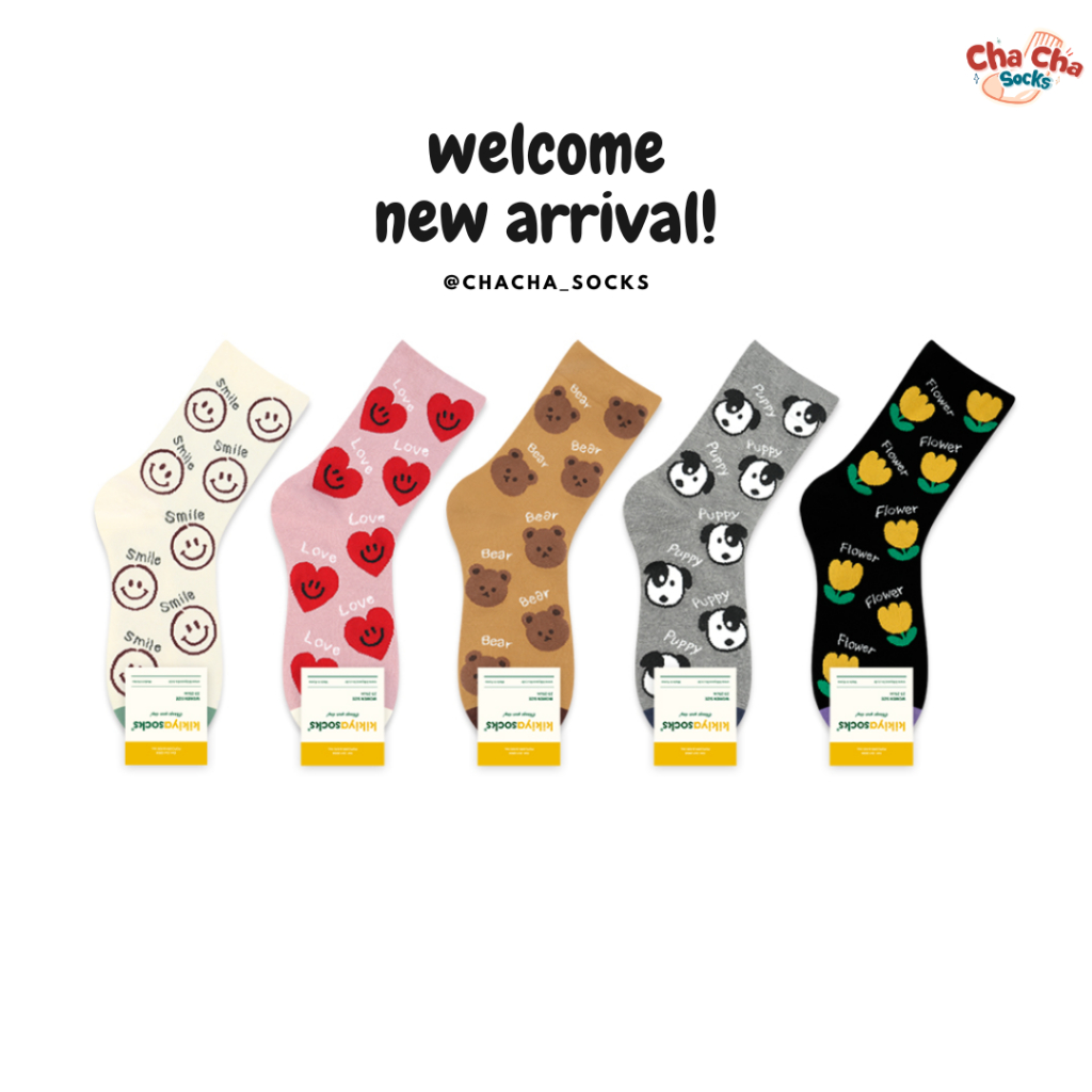 [พิมพ์โค้ด CHAC33 ลด 10%] Chacha socks - ถุงเท้าข้อยาว Sticker แบรนด์ ...