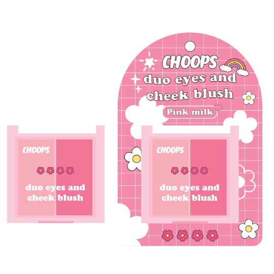 CHOOPS Duo Eyes And Cheek Blush จุ๊ปส์ พาเลทแต่งหน้า | Shopee Thailand
