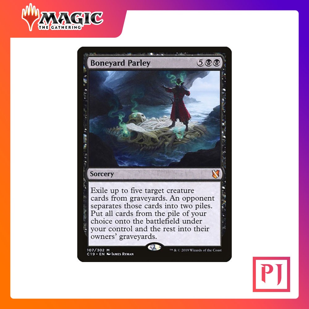 [MTG] Boneyard Parley [C19] [BLACK] [MYTHIC] [NORMAL] [ENG] (การ์ดเมจิค ...