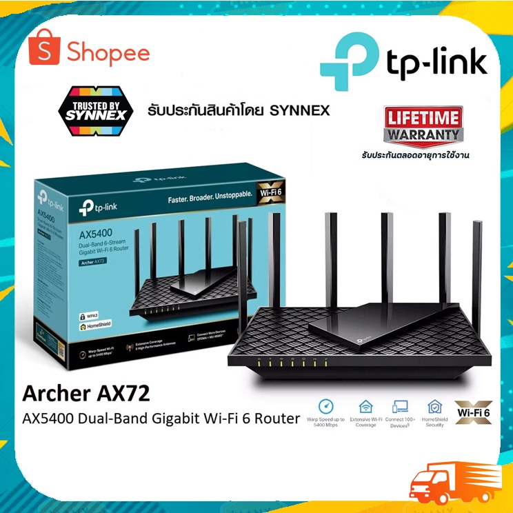 Router TP-LINK (Archer AX72) Wireless AX5400 Dual-Band Gigabit Wi-Fi 6 ...