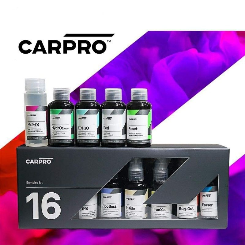 CARPRO Cube Box-Samples kit 16x50ml - ชุดทดลองผลิตภัณท์ CARPRO 16 รายการ ขนาดขวดละ 50ml x 16 ...