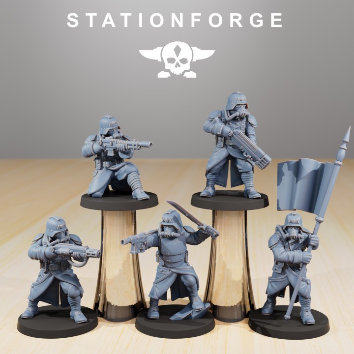 Grimdark scifi miniatures GrimGuard Command Force - High quality and ...
