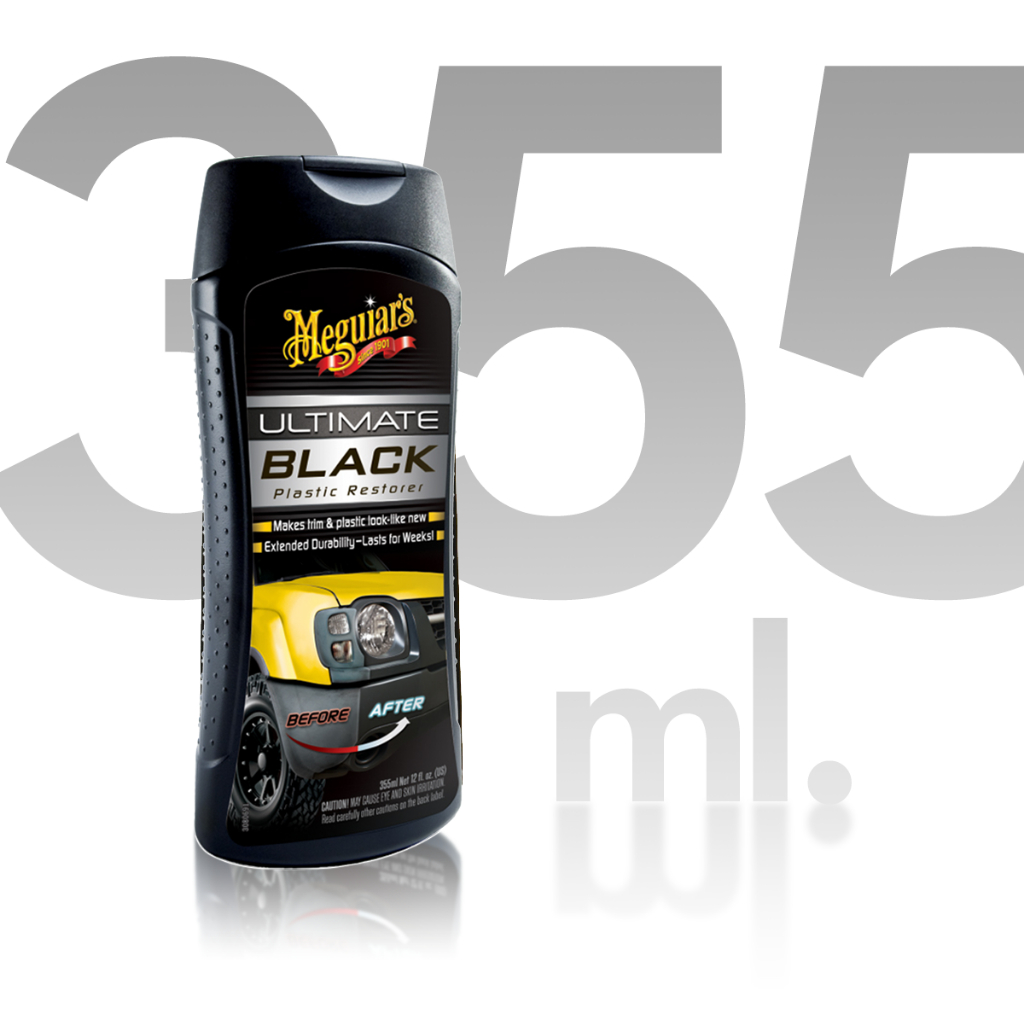 Meguiar's G15812 Ultimate Black น้ำยาฟื้นฟูเคลือบเงาชิ้นส่วนพลาสติก 355 ...
