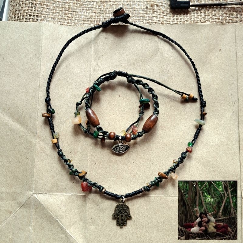 สร้อย,กำไลเชือกเทียนถัก โทนปกเพลง รักคือรัก : rootsman creation ...