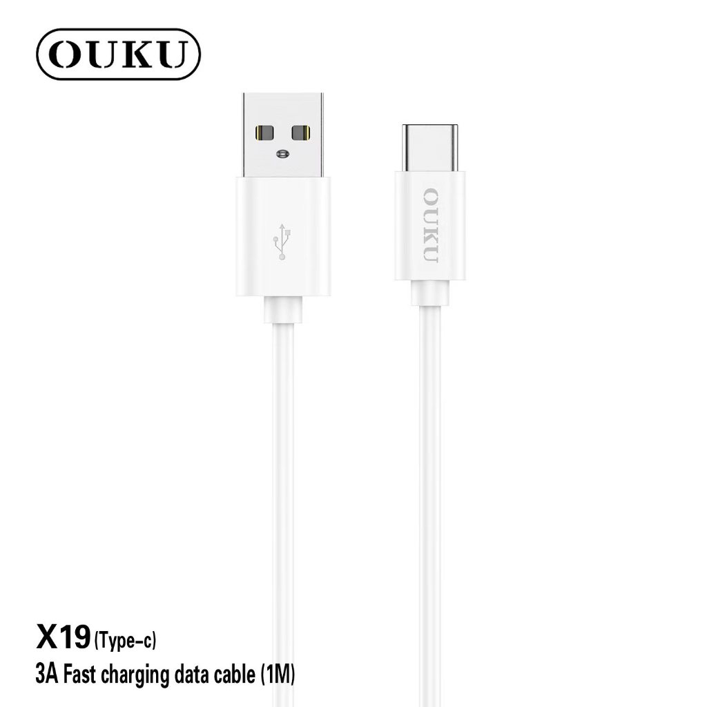 ใหม่!! ประหยัดสุด!! OUKU X19 สายชาร์จโทรศัพท์มือถือ 3A สำหรับ Micro USB/Type-C/IOS สายแข็งแรง ...