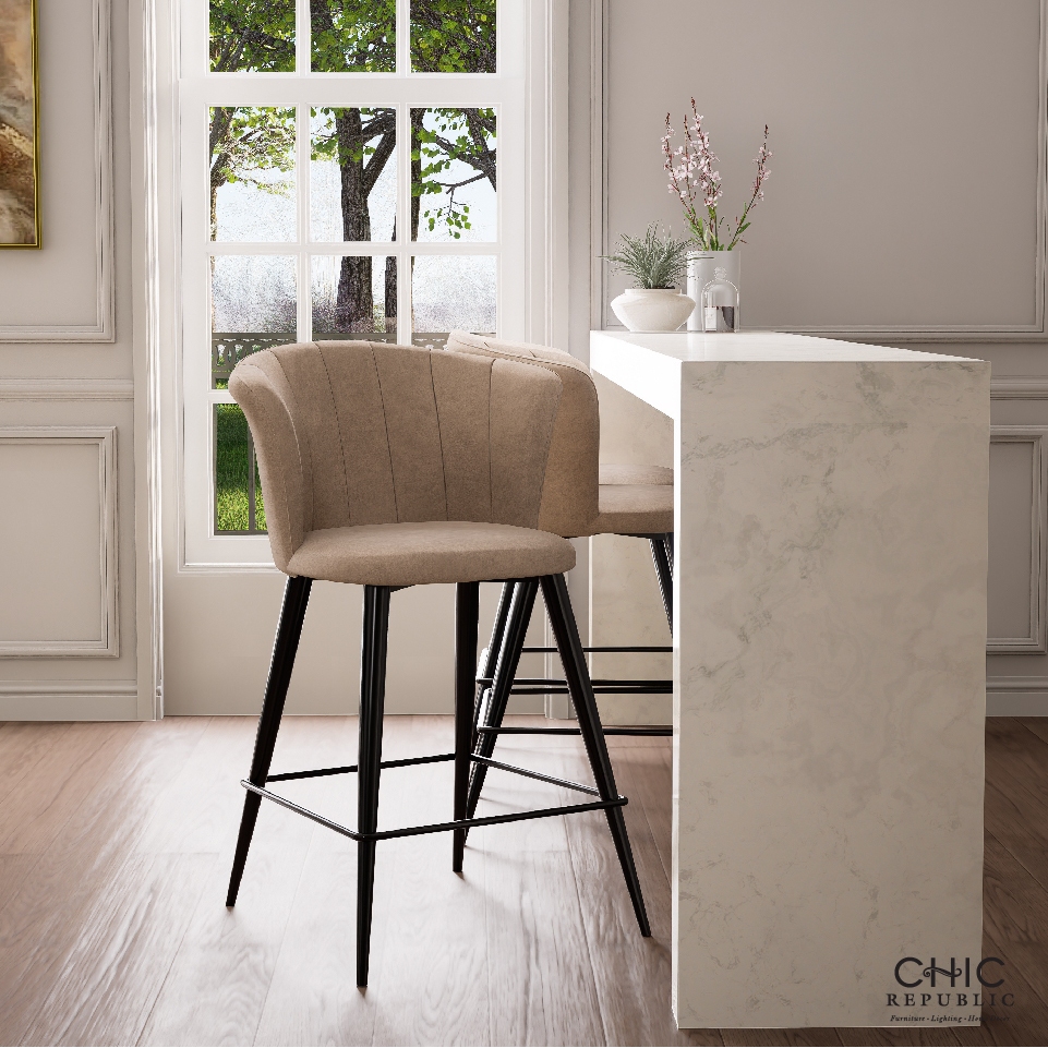 Chic Republic BOTON/65,เก้าอี้บาร์ - สี น้ำตาลอ่อน/ดำ | Shopee Thailand