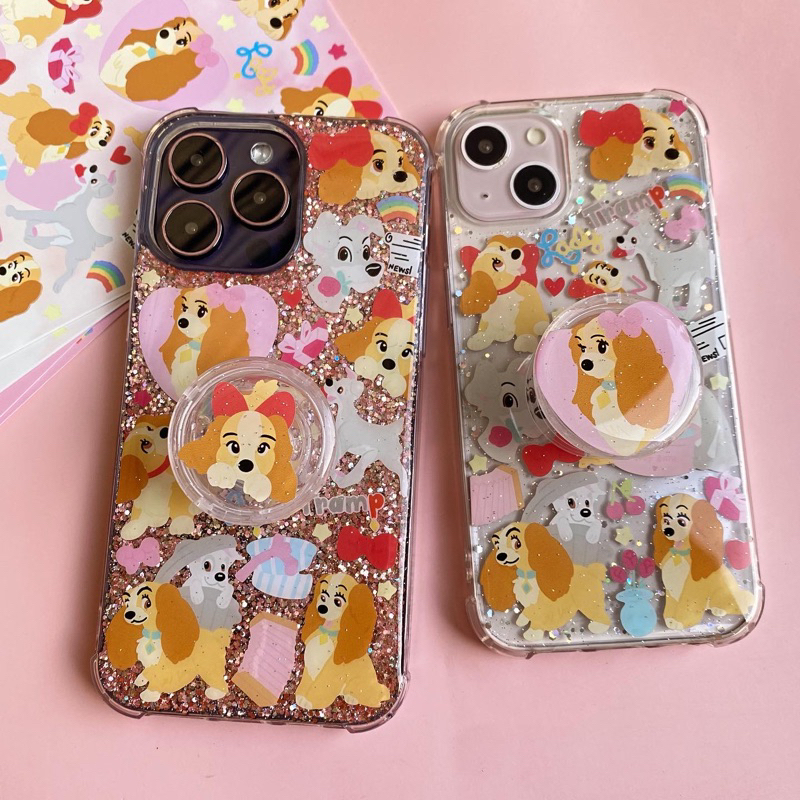 Lady and the Tramp 🎀 เคสลายใหม่ โบว์ชมพู 🎀 (เฉพาะเคสไม่รวม Griptox ...