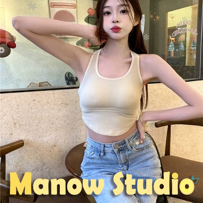 บรา บราสายเดี่ยว เสื้อกล้าม สายเดี่ยว บราสายเดี่ยวแบบสวม 933 Manow.studio | Shopee Thailand