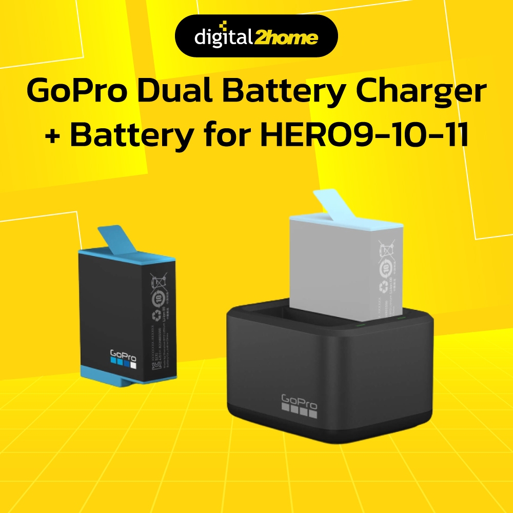 GoPro Dual Battery Charger + Battery for HERO9 | Shopee Thailand