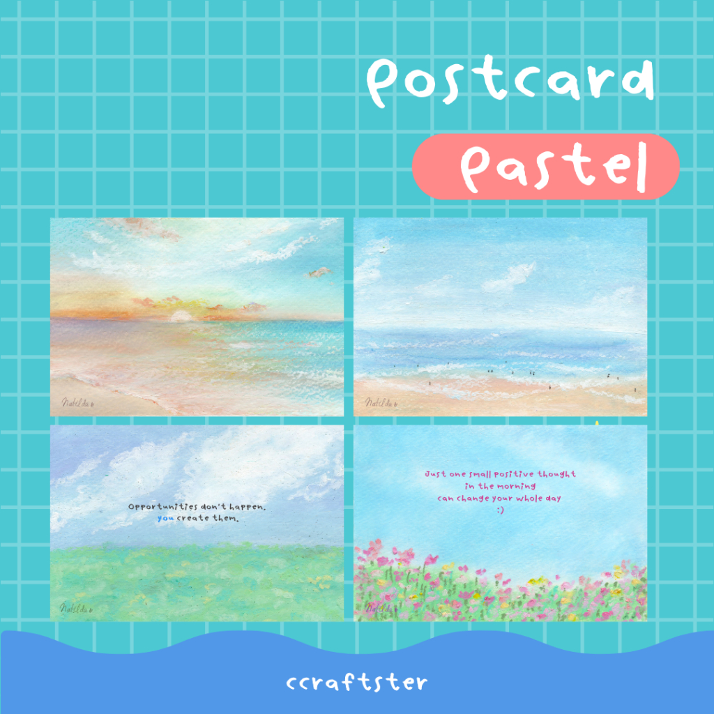 ccraftster - โปสการ์ด Pastel postcard ทะเล ตกแต่งห้อง | Shopee Thailand
