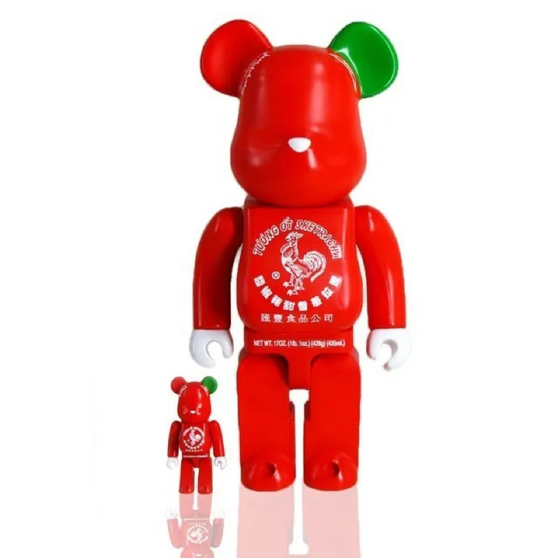 แบร์บริคแท้ BE@RBRICK SRIRACHA X BAIT X BEARBRICK RED 100% & 400% SET ...