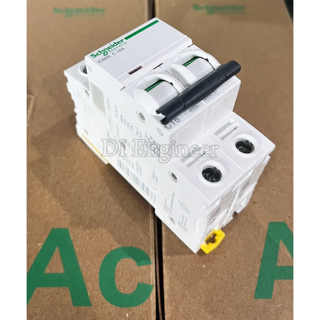 Circuit Breaker MCB Acti9 iC60N 2 Pole 16A ยี่ห้อ Schneider | Shopee Thailand