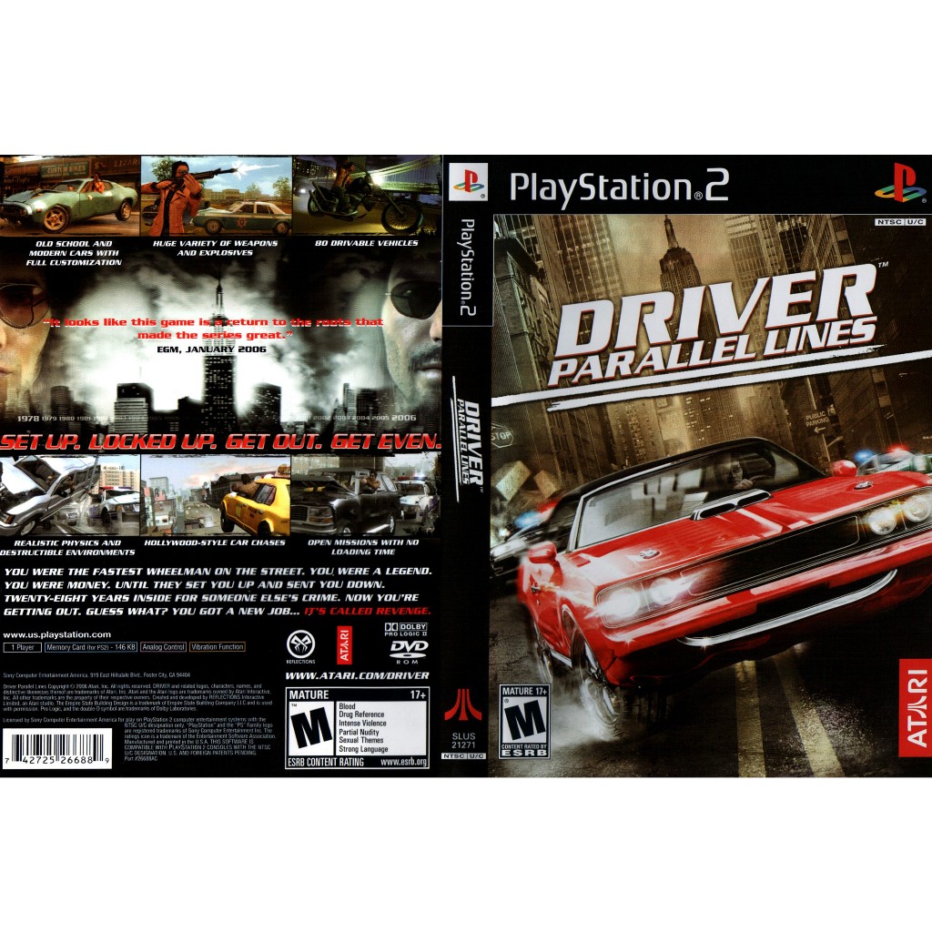 แผ่นเกมส์ PS2 Driver - Parallel Lines สกรีนแผ่น คุณภาพ ส่งไว (DVD ...