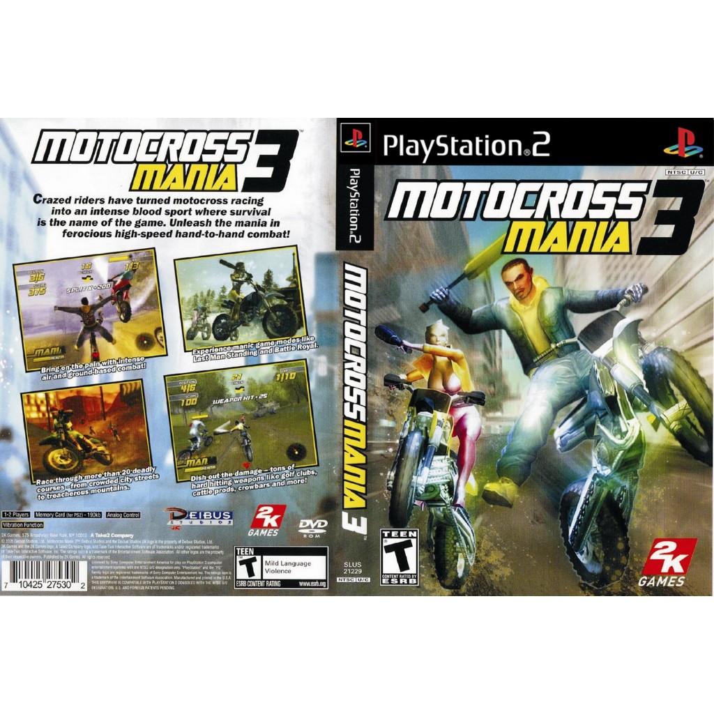 แผ่นเกมส์ PS2 Motocross Mania 3 สกรีนแผ่น คุณภาพ ส่งไว (DVD) | Shopee ...