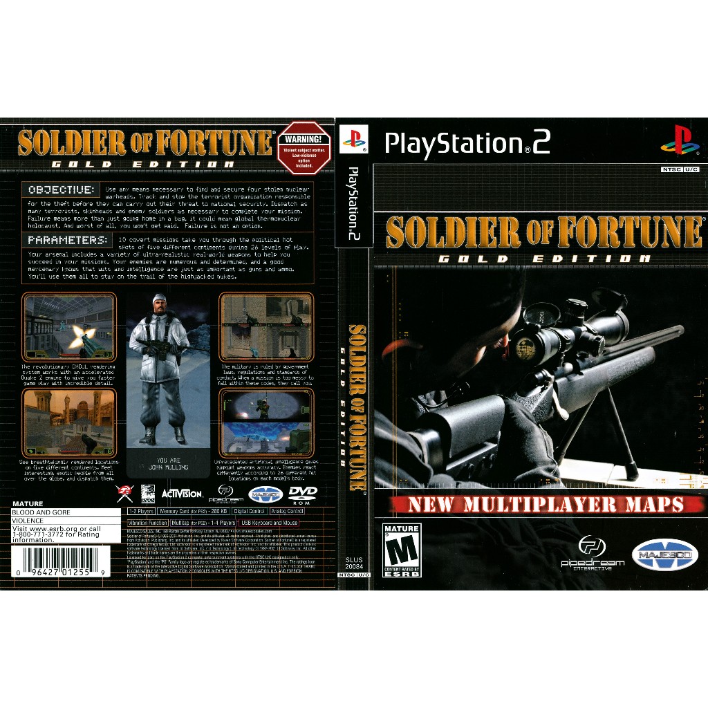 แผ่นเกมส์ PS2 Soldier of Fortune Gold Edition สกรีนแผ่น คุณภาพ ส่งไว ...