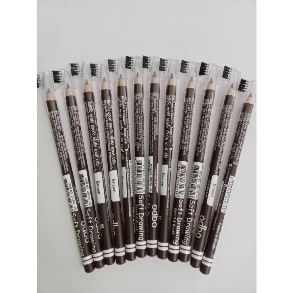 (แพ็ค 12 ชิ้น) Odbo ดินสอเขียนคิ้ว โอดีบีโอ ซอฟท์ ดรออิ้ง เพ็นซิล แอนด์ ...