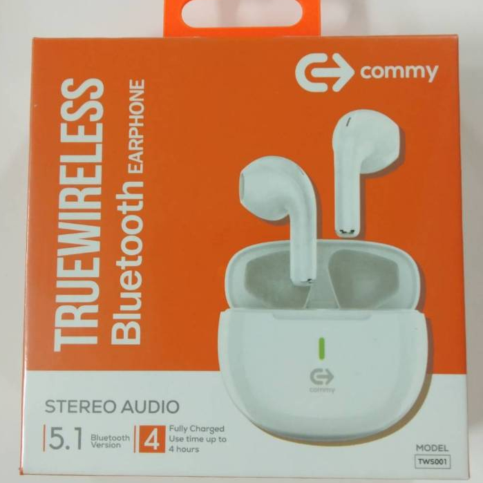 Commy TWS001 หูฟังไร้สาย ไมค์ชัด หูฟังบลูทูธ Bluetooth V5.1 ระยะการใช้งาน 10 เมตร (ขึ้นอยู่กับ ...