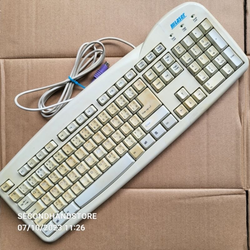 คีย์บอร์ด PC PS/2 LASER LOGITECH Y-SP29 KEYBOARD มาตรฐาน ใช้ได้ปรกติ ...