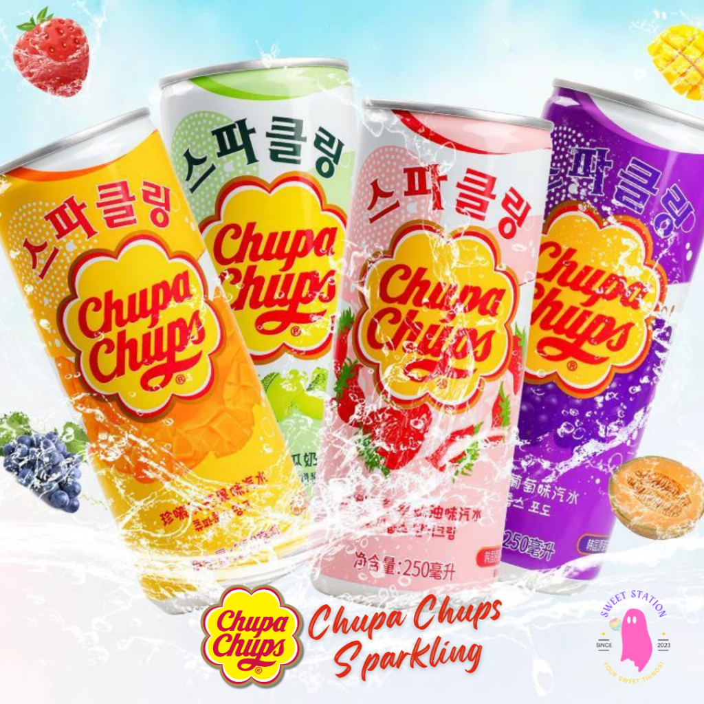 Chupa Chups จูปาจุ๊ปส์ น้ำผลไม้ผสมโซดา (1กระป๋อง/250ml.) น้ำอัดลมกลิ่นผลไม้ Chupa Chups Drinks ...
