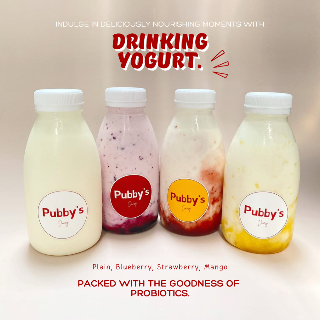 Drinking Yogurt [Set 4 ขวด] โยเกิร์ตพร้อมดื่ม 4 รสชาติ ผสมซอสเนื้อผลไม้ ...