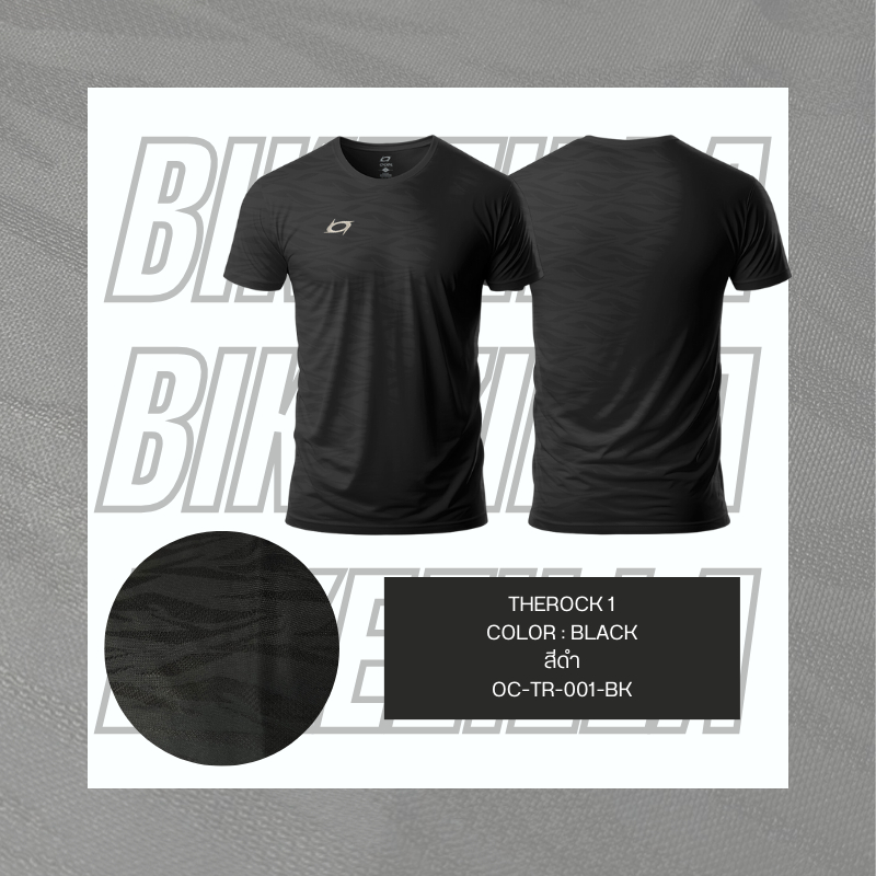BIKEZILLA เสื้อกีฬา เสื้อกีฬาแขนสั้น (มีทุกไซส์) Therock 1 ปักโลโก้ ...