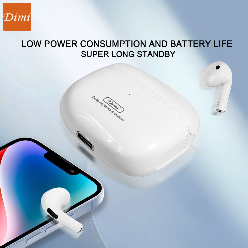 Dimi i01 i02 หูฟังบลูทูธ หูฟังไร้สาย TWS พร้อมไมค์สำหรับ IOS Android - ลดเสียงรบกวน HD Music ...